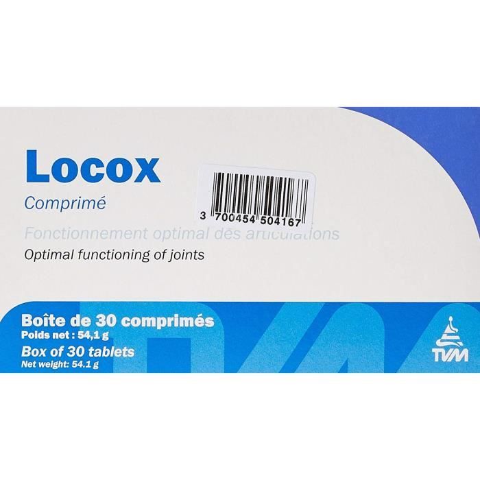 Locox boite de 30 comprimés Fonctionnement des articulations chien et ...