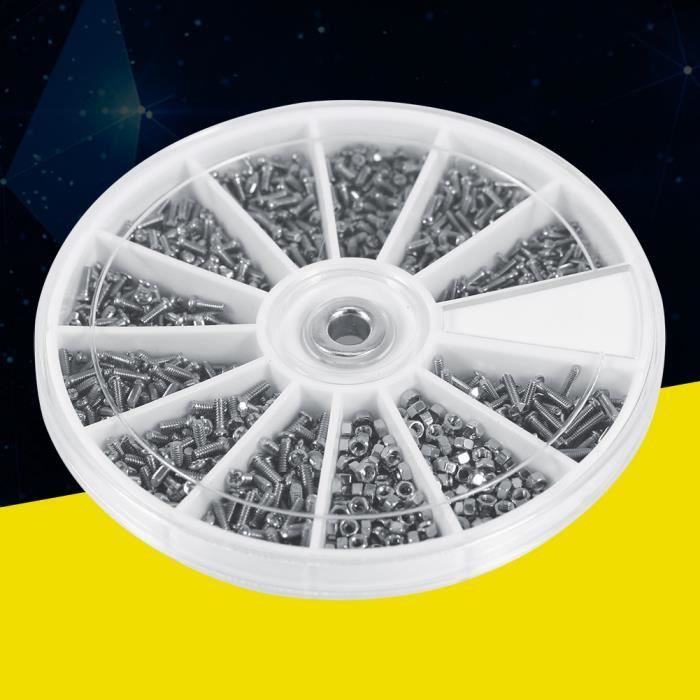 CHG 600 Pcs Kit Outil 12 sortes de petites Vis écrou Assortiment tout ...