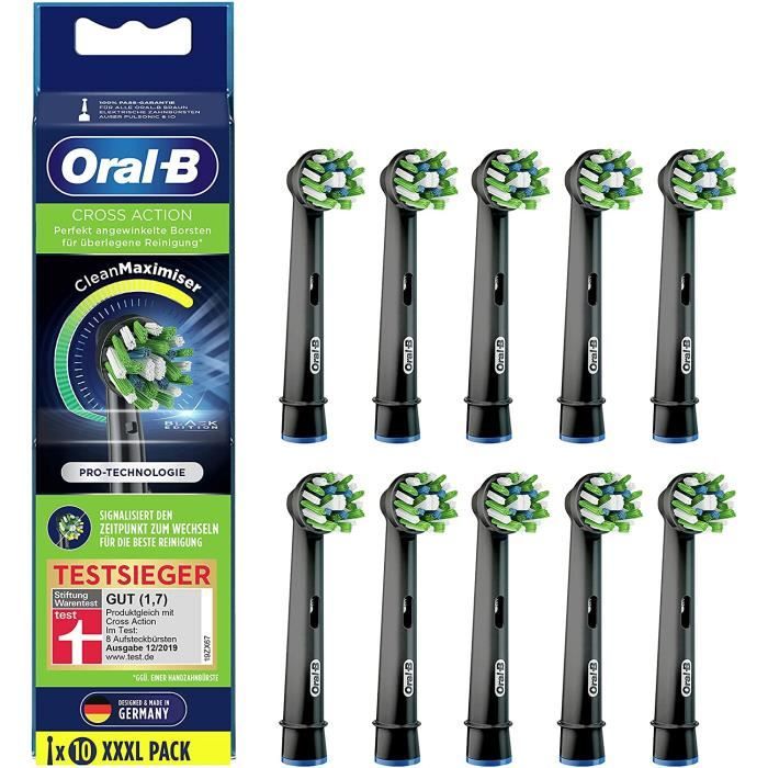 Oral-B CrossAction Black Edition Lot de 10 brossettes de rechange avec ...