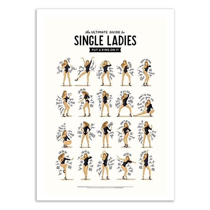 Art-Poster - single ladies - Nour Tohme - Cdiscount Maison