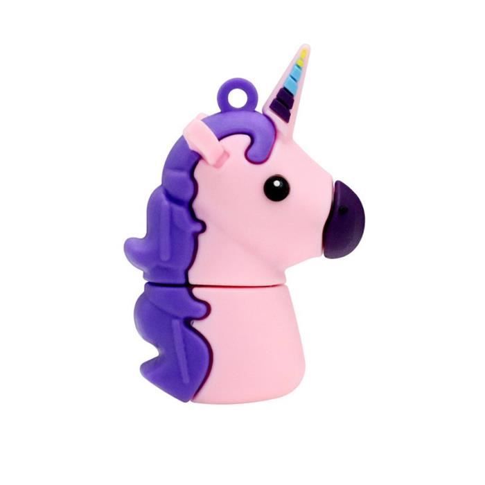 Clé USB - Purple Pink Unicorn - 128 Go - USB 2.0 - Compatible Windows ...