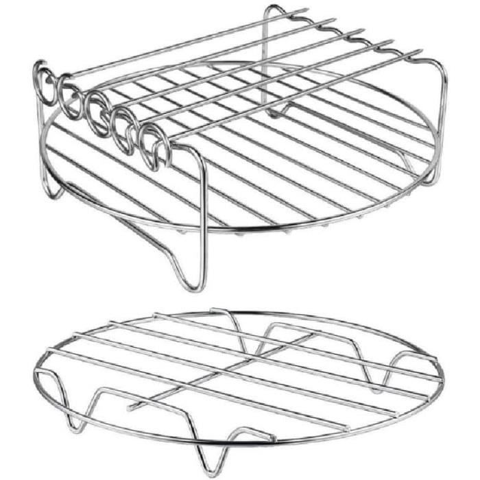 Support De Grille Pour Friteuse À Air Comprimé Pour Four En Acier Inoxydable Antiadhésif ...