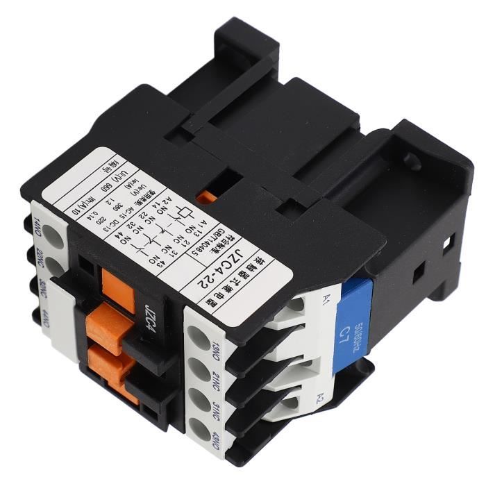 Contacteur AC - FDIT - JZC4 2 pôles - 2NO 2NC - 660V - Montage sur rail ...