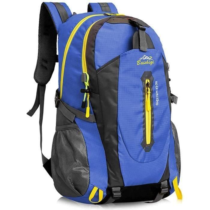 Sac à dos de randonnée - HAOPYOU - 40L - Bleu - Multifonctionnel - Pour ...
