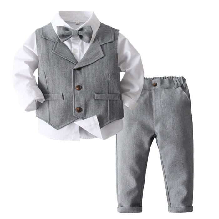 Iixpin Ensemble Mariage Petit Garçon Costume Gentleman Manche Longue ...