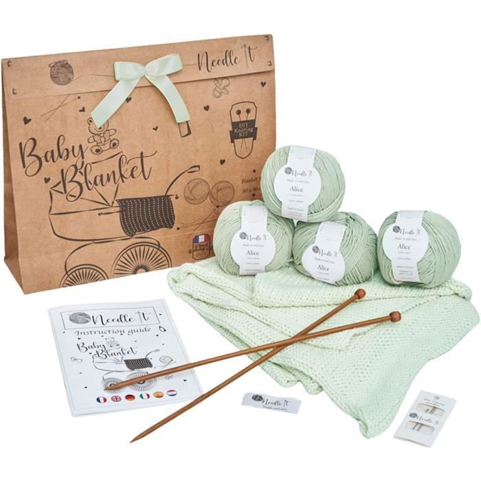 Needle It – Kit Tricot pour débutant complet avec aiguilles à tricot ...