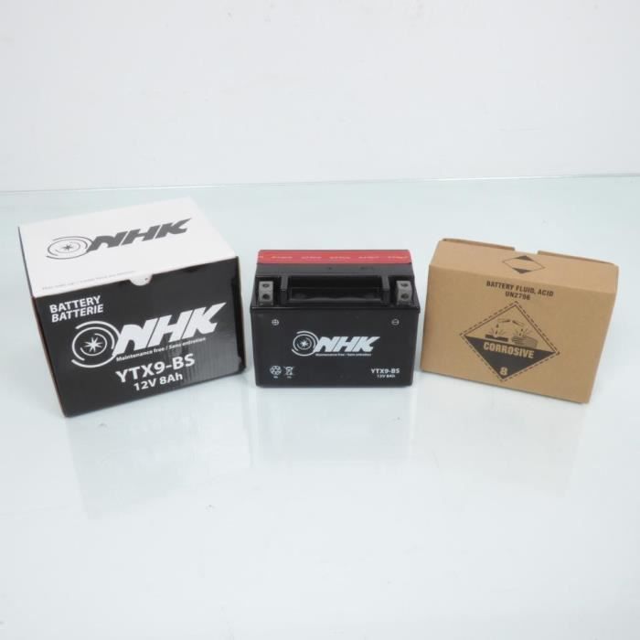 Batterie NHK pour Quad Honda 400 TRX EX 1999 à 2012 YTX9-BS / 12V 8Ah ...