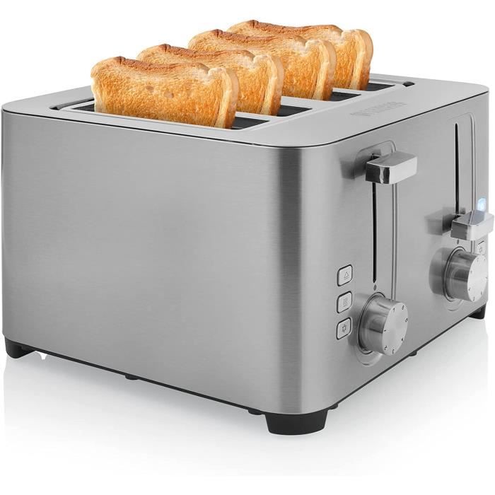 Grille-pain Princess Steel Toaster 4 - 1500 W - 4 fentes - 2 ...