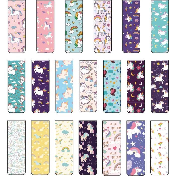 DAOUZL Marque-Pages, 40 Pièces Signets Magnétiques, Marque Page Livre ...