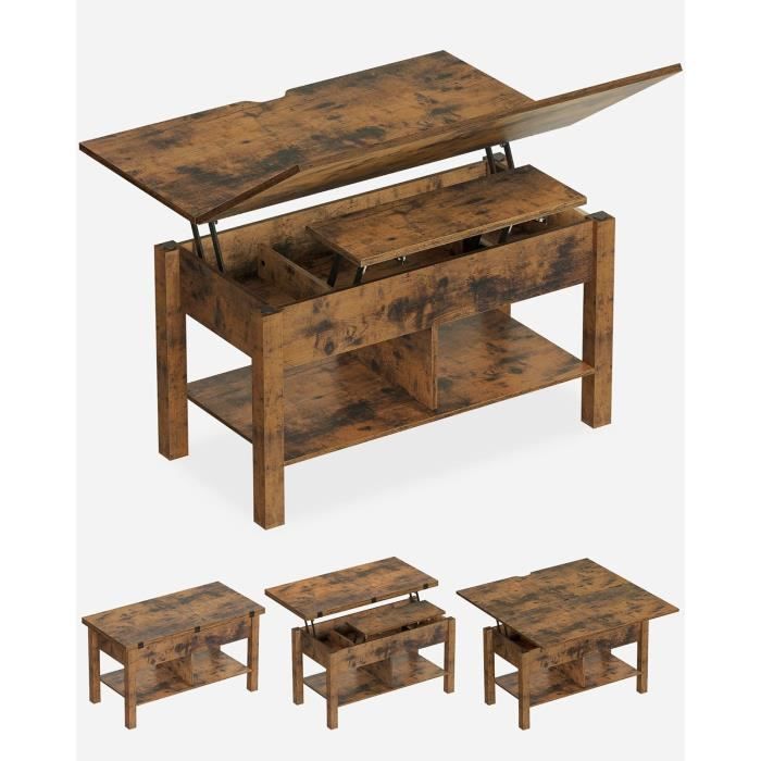 KIMENICH Table Basse réglable en Hauteur, Table de Salon ...