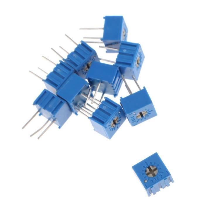 10 Pièces 10k Ohm 3362P Garniture Pot Potentiomètre 3362P-103 10K ...