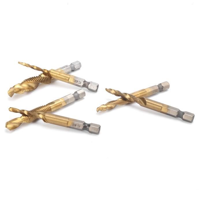 Taraud et perceuse combinés Forets à Tarauder à Tige Hexagonale ...