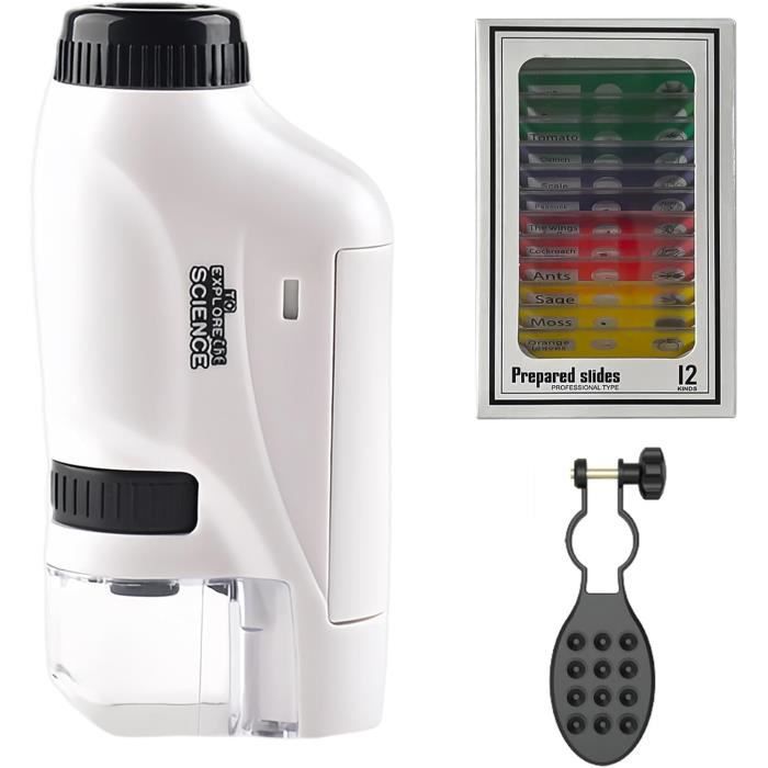Microscope de Poche - YOKULI - A48 - LED intégrée - Grossissement 60x à ...