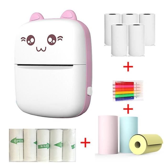 Mini imprimante multifonction portable thermique Bluetooth Wireless ...