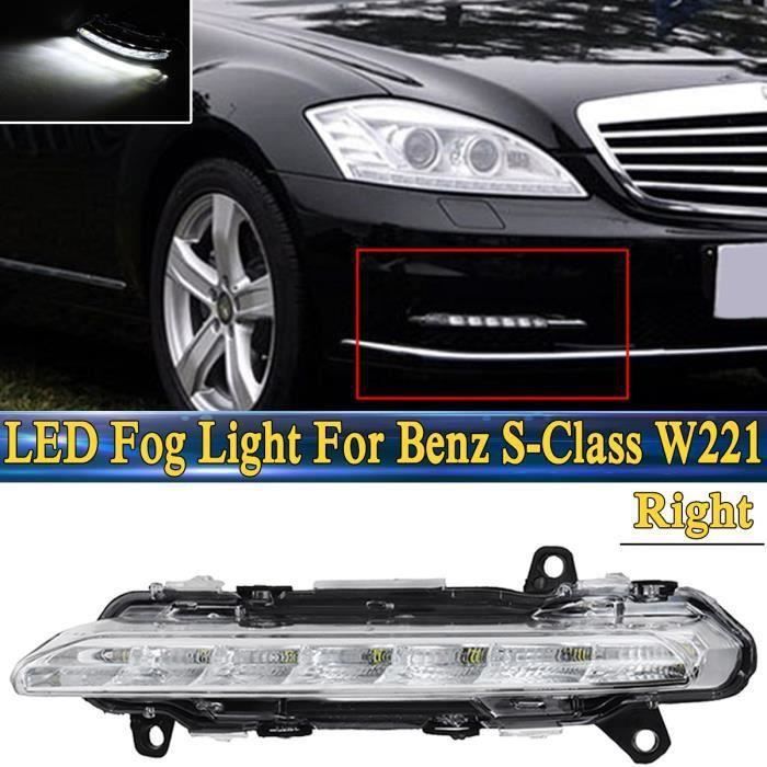 Led drl lampe feux de jour antibrouillard pour mercedes-benz classe s w221 droite - Cdiscount Auto