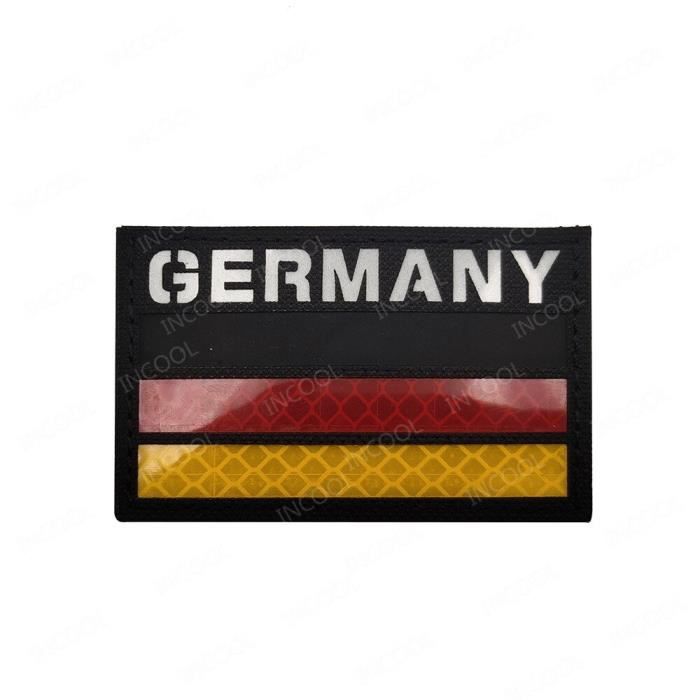 IR Reflective 9X5CM -Patchs réfléchissants 3D,drapeau allemand ...