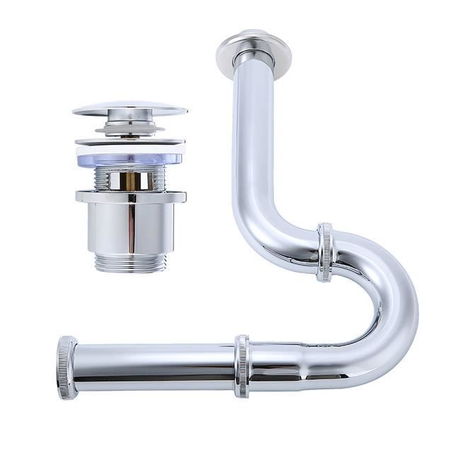 Tuyau de vidange,Pipe and Drain Valve--Siphon de lavabo, ensemble de ...