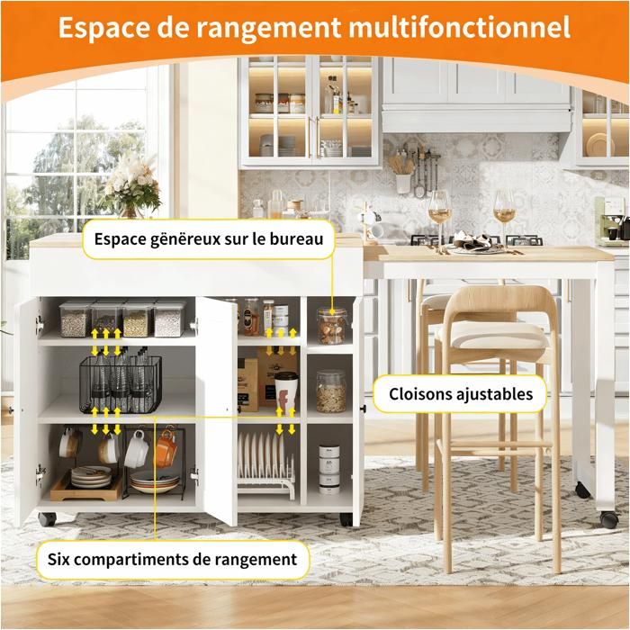 Table extensible moderne (118-180×50×94cm), table à manger extensible ...