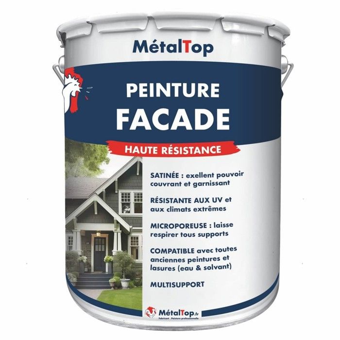 Peinture Facade - Pot 5 L - Metaltop - 9003 - Blanc de sécurité ...