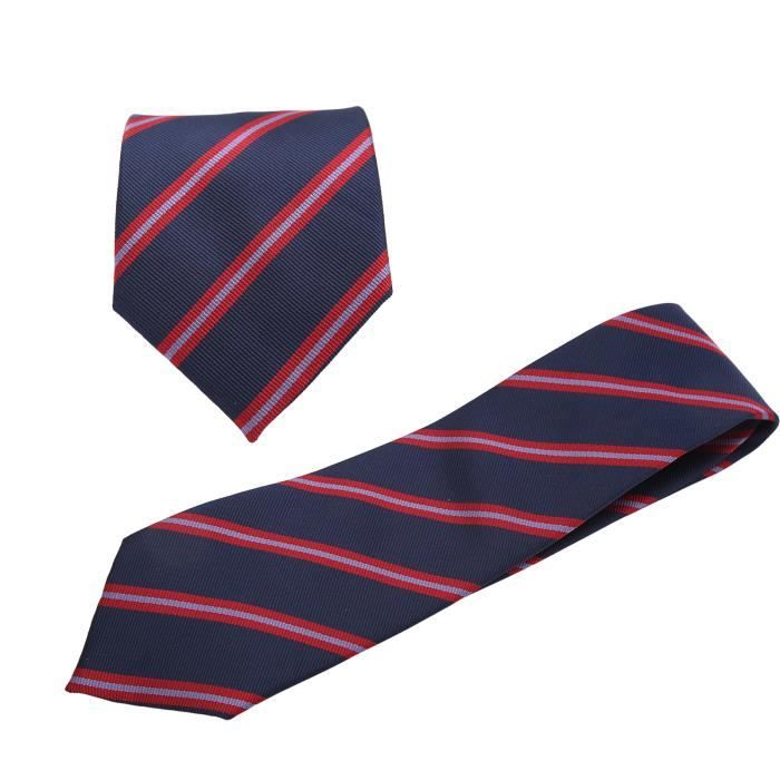 Cravate rayée - SHIPENOPHY - Soie de polyester - 146 cm - 8 cm - Design classique - Cdiscount ...