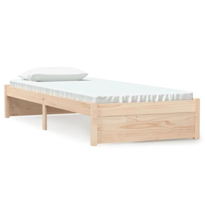 Cadre de lit - TMISHION - PAL814909 - Bois massif - 75x190 cm - 1 place ...