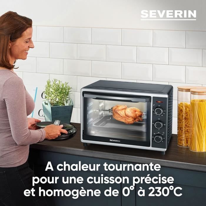Mini-Four À Chaleur Tournante 30 L Avec Tournebroche, Four Posable 1 ...