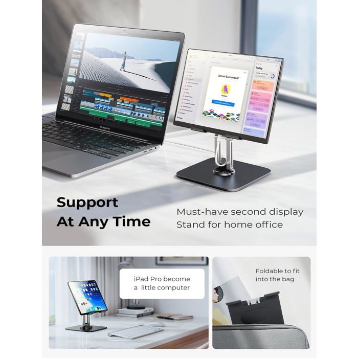 Support Tablette Bureau Pour iPad Pro 12.9 Et Samsung Tab 4-12.9 Pouces ...