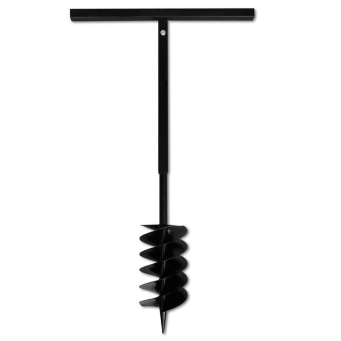 Tarière de sol - VIDAXL - 150 mm - Acier - Noir - Cdiscount Bricolage