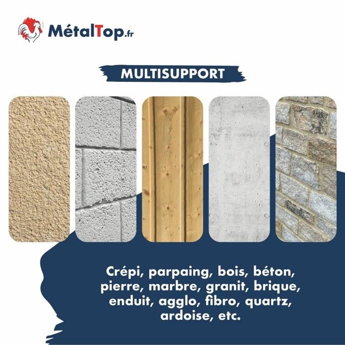Peinture Facade - Pot 5 L - Metaltop - 9003 - Blanc de sécurité ...