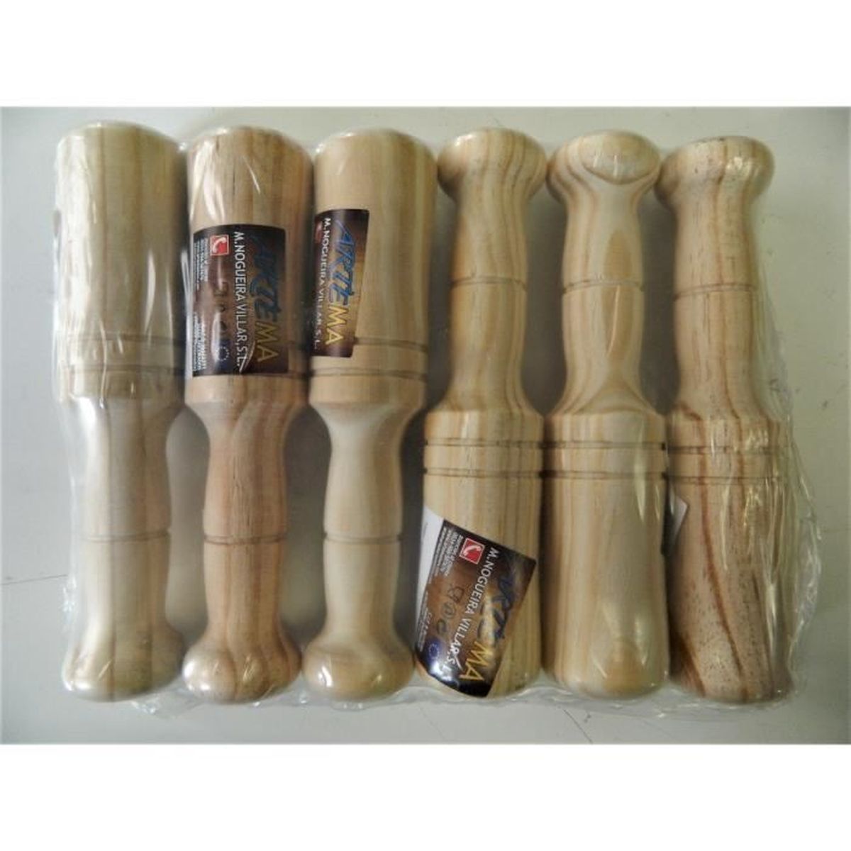 Lot de 6 petits pilons Pilon bois 16cm à Cocktail aromates purée d'ail ...