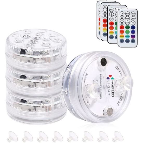 Lampes LED submersibles aimantées avec ventouse pour jacuzzi, lampes à ...