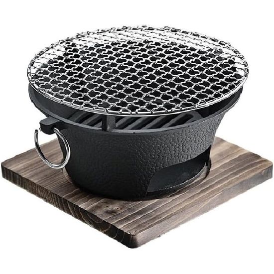 Cast iron charcoal stove, table top charcoal barbecue, portable ...
