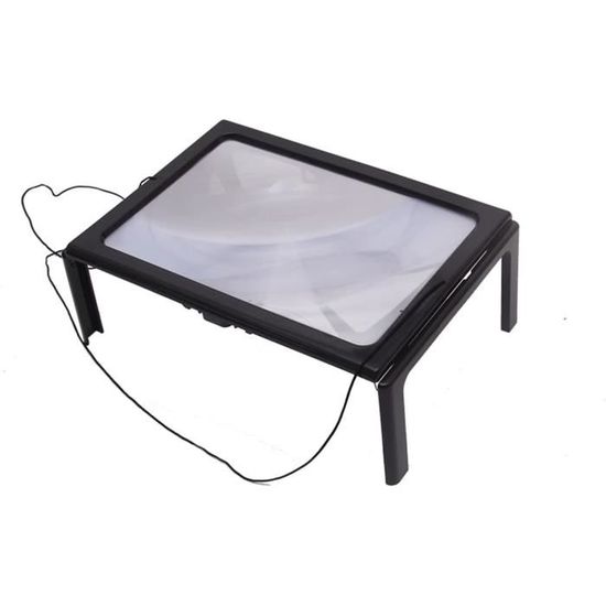 Loupe Loupe, Loupe De Lecture, Loupe Illuminée Mains Libres Pleine Page 3X Avec 4 Lampes À Led ...