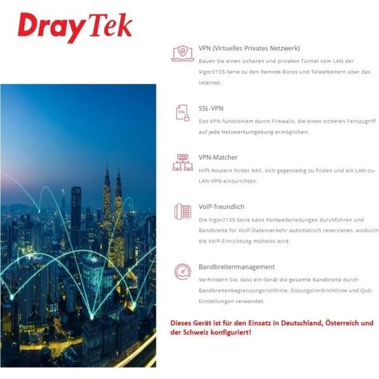 DrayTek Vigor 2135 Serie – Routeur NAT matériel Non Seulement pour Les ...