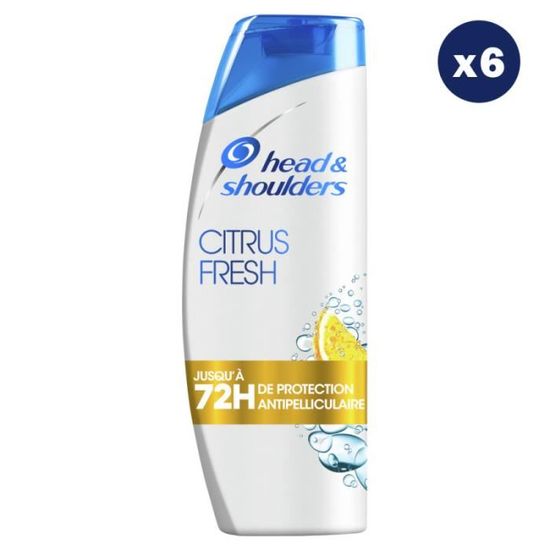 6 Shampoings Citrus Fresh 285ml, Head & Shoulders - Cdiscount Au quotidien