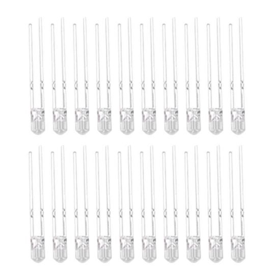 Diode LED 100 Pcs LED Diode 3mm 8 Couleurs LED Lumineux Couleur Lampe ...