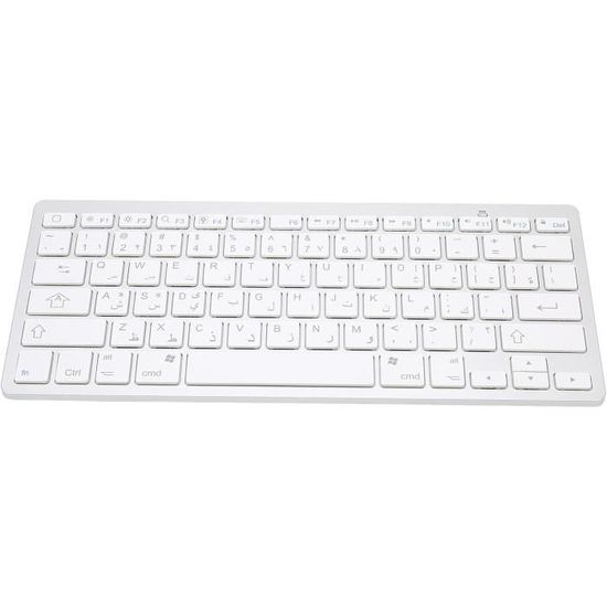 Clavier Sans Fil Mince, Mini Claviers D'Ordinateur Portables Blancs À ...