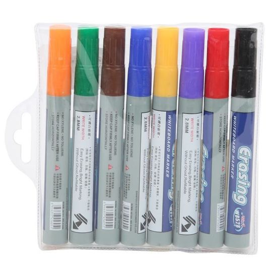 Tbest Stylo de tableau blanc 8pcs stylo tableau blanc multifonctionnel ...