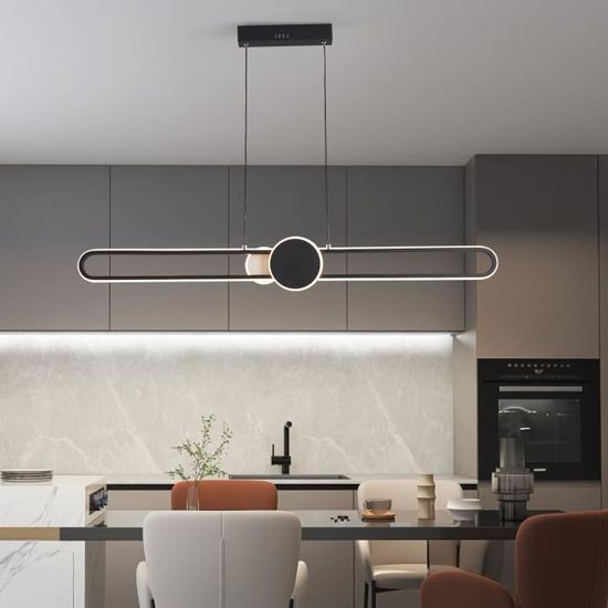 Led Suspension WHFMATPQB Lustre Dimmable avec Télécommande L100CM 30W ...