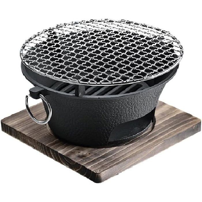 Cast iron charcoal stove, table top charcoal barbecue, portable ...