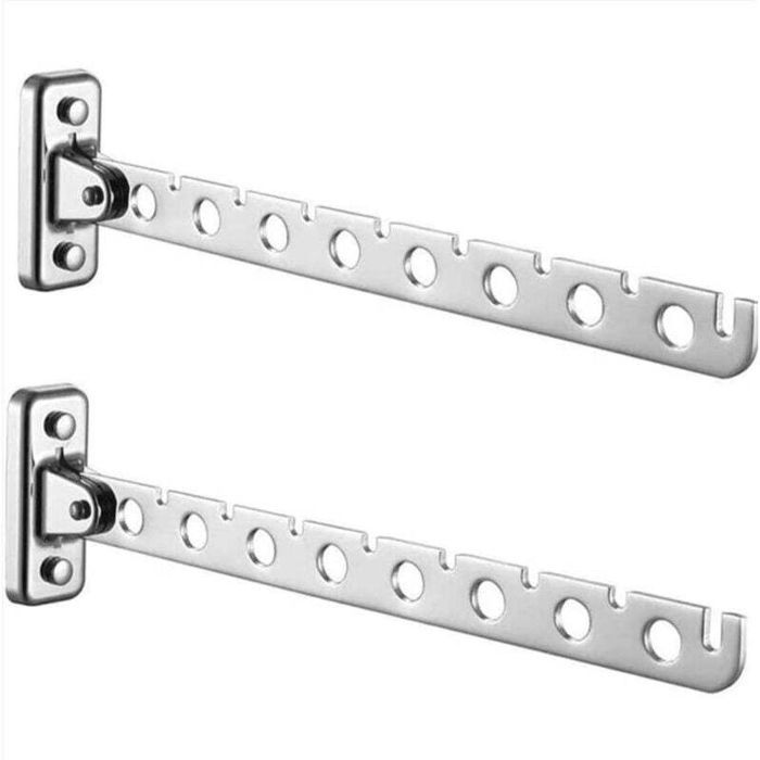 Porte Cintre Mural, Lot de 2 Etendoir Mural Rabattable en Acier ...