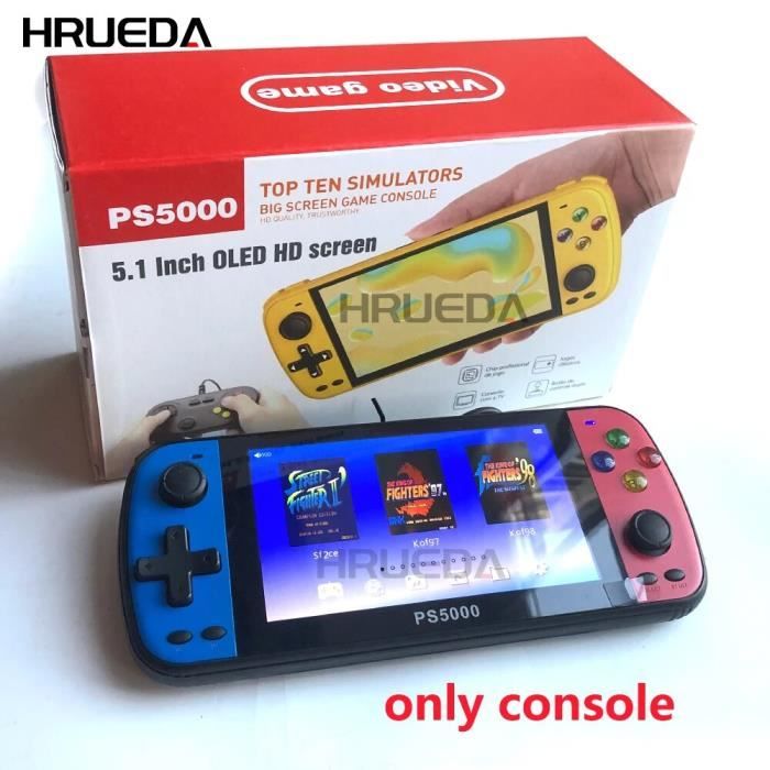 32 Go - seule console - Console de jeu d'arcade rétro PS5000 IPS, 5.1 pouces, 128 bits,plus de ...