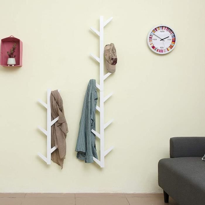 Portemanteau Mural En Bois Massif À Suspendre Pour Salon, Chambre À ...