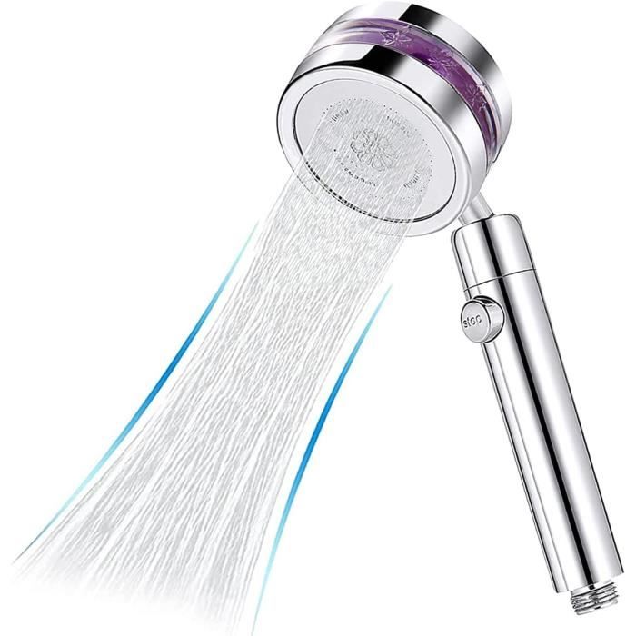 Pommeau De Douche Helice 2 Modes 360° Rotation Douchette Douche Salle