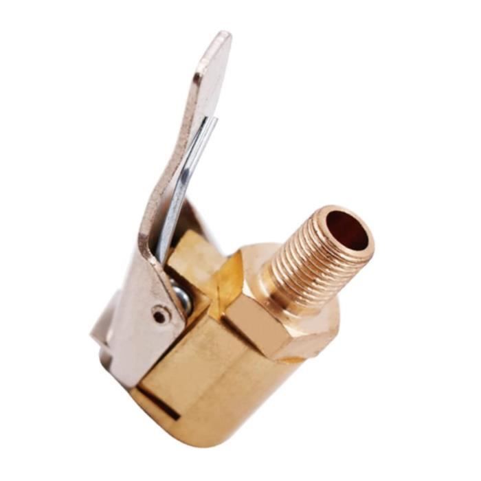 Embout de Gonflage Laiton,Clip de Pompe à Air,Adaptateur Valve de Pneu ...