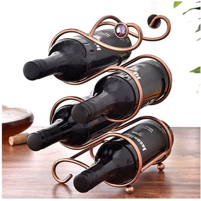 Casier À Vin De Comptoir, Porte-Vin En Métal, 4 Bouteilles De Vin ...
