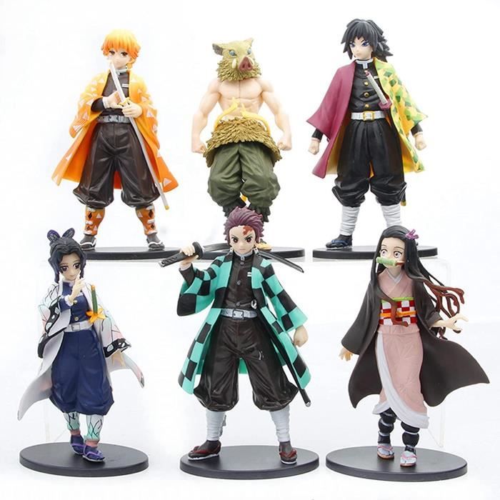 Lot de 6 figurines de 16 cm – Demon Slayer Figurines d'action Kamado ...
