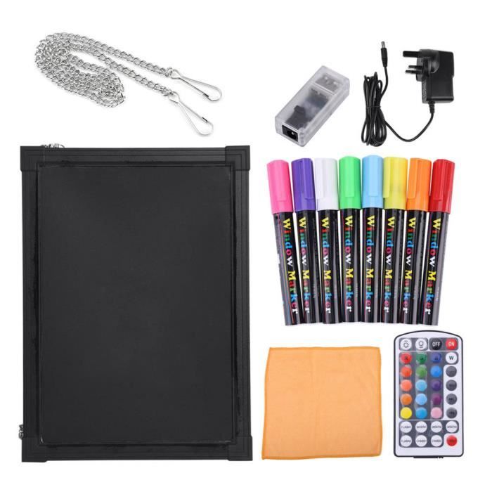 Qiilu Planche à dessin LED Message de dessin de lumière LED effaçable ...