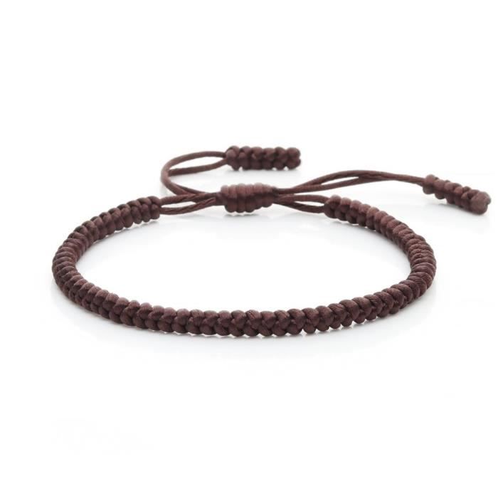 Bracelets en corde tressée tibétain 19 couleurs tissé à la main pour ...