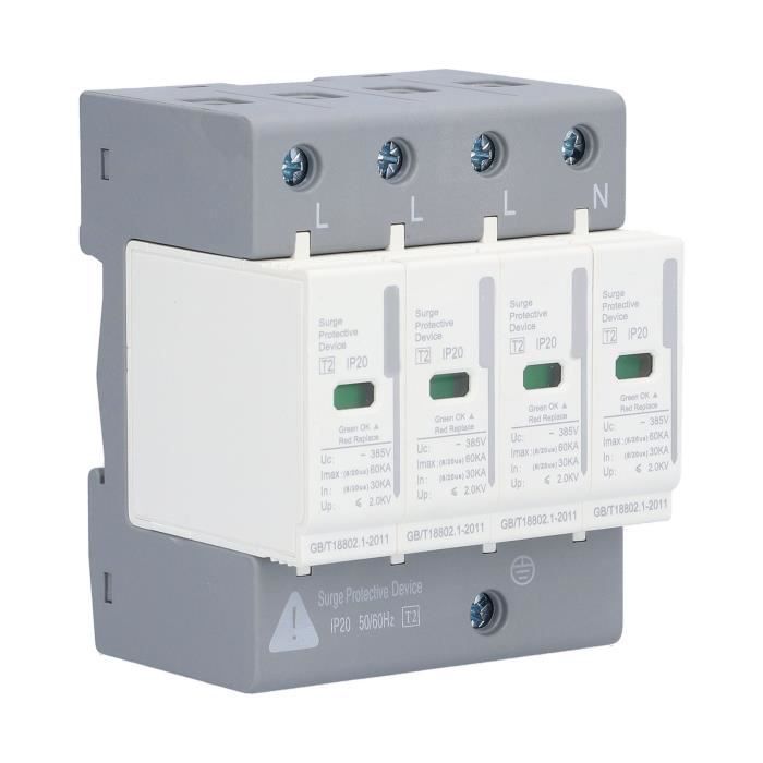 Dispositif De Parasurtenseur De Tension 220V 380V 4P 60KA Parafoudre De ...